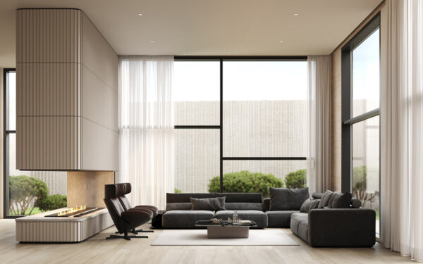 Gray And Beige Living Room Interior Design Ideas