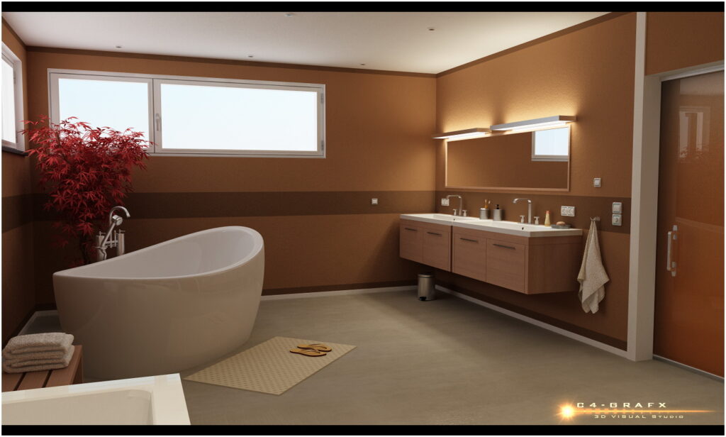 modern bathroom tub basin | Interior Design Ideas