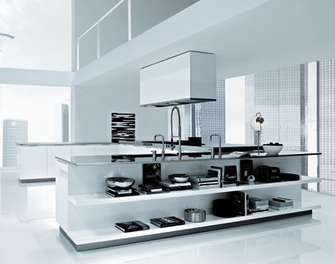 varenna poliform white kitchen side shelves | Interior Design Ideas