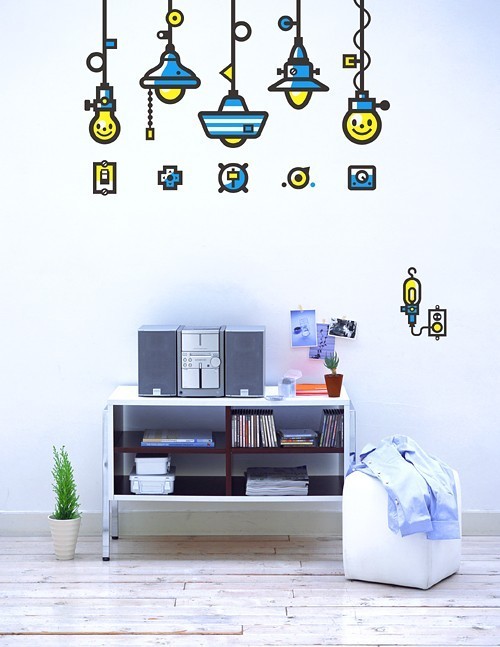 Blue-lights-switches | Interior Design IdeasInterior Design Ideas.