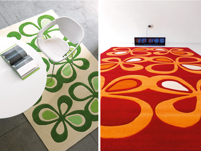 red and green rug | Interior Design Ideas