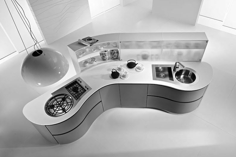 curvy kitchens | Interior Design Ideas