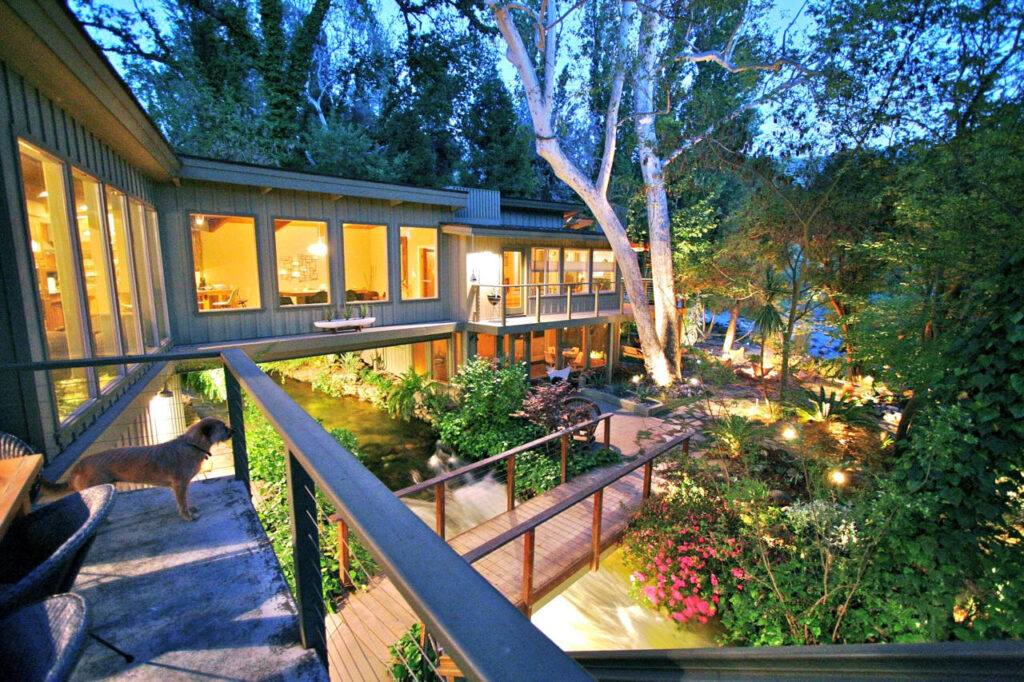 Summer home river view at night | Interior Design Ideas