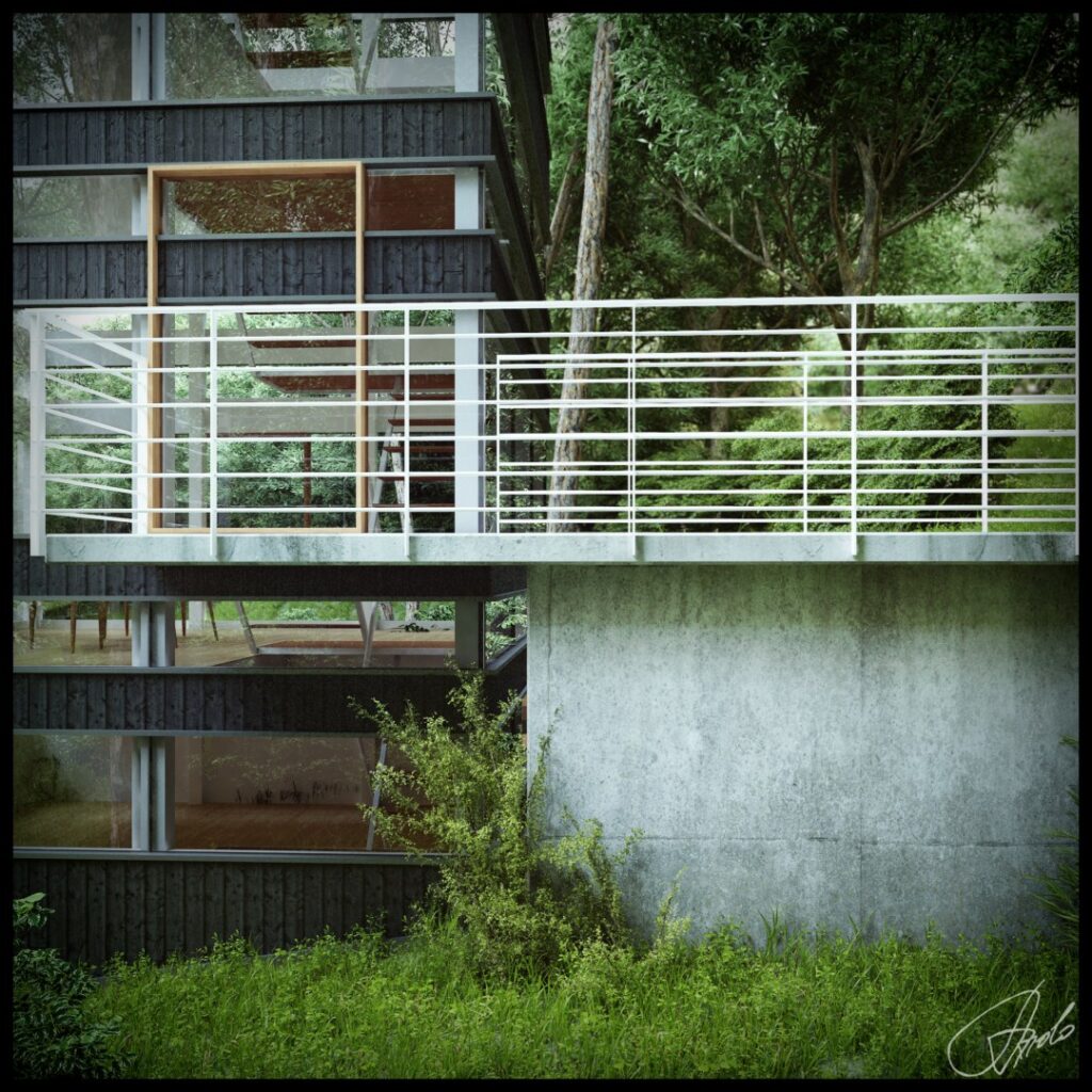Japanese House in the Forest (Visualized)
