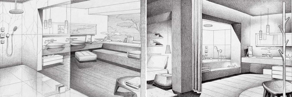 Bathroom Interior Design Sketches