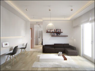 Small Spaces: A 40 square meter (430 square feet) Apartment [Visualization]