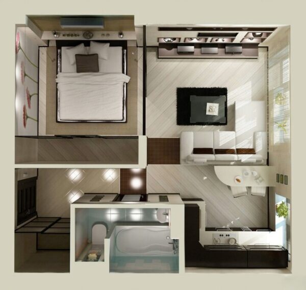 Studio Apartment Floor Plans