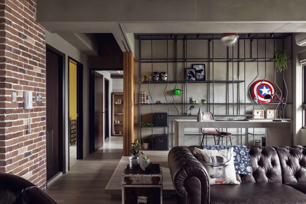 Fabulous Marvel Heroes Themed House With Cement Finish and Industrial Feel