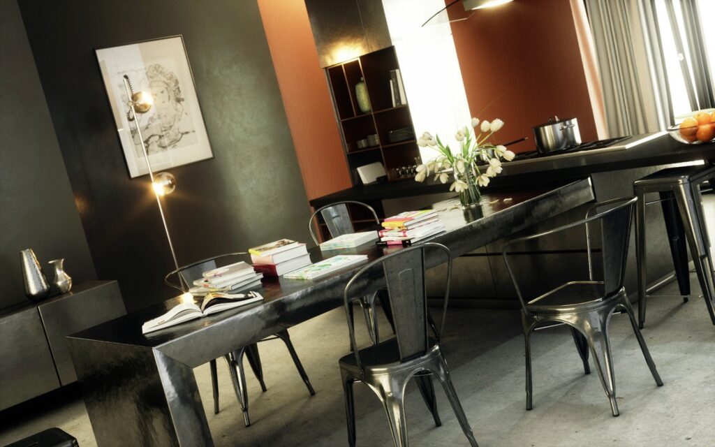 metal-dining-table | Interior Design Ideas