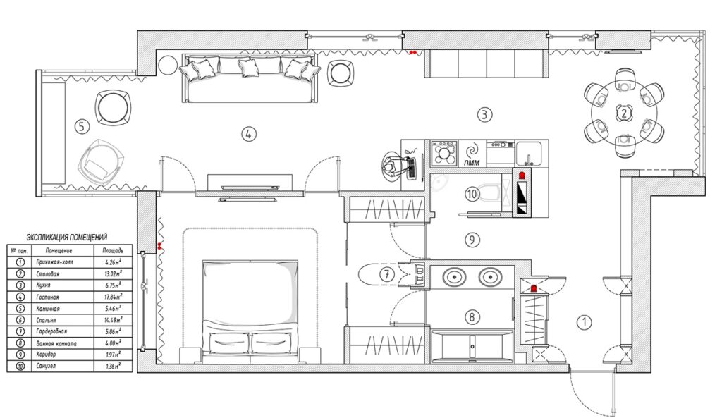 Contemporary Apartment Design with Classical Features (Floor Plans ...