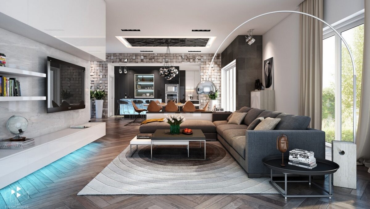 Spacious living room Interior Design Ideas