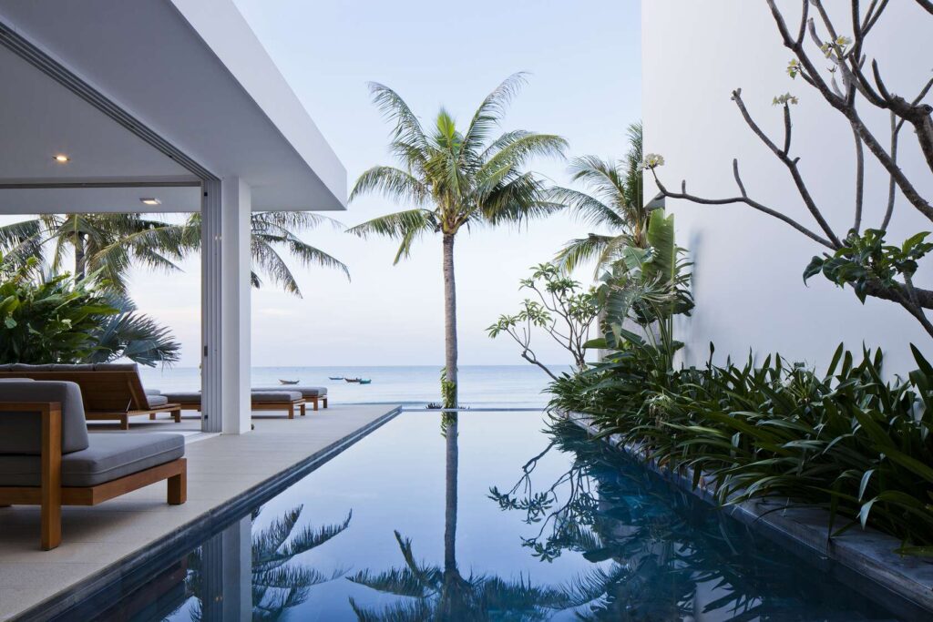 Private Beach Villas Offer Spectacular Ocean Views and Luxurious Interiors