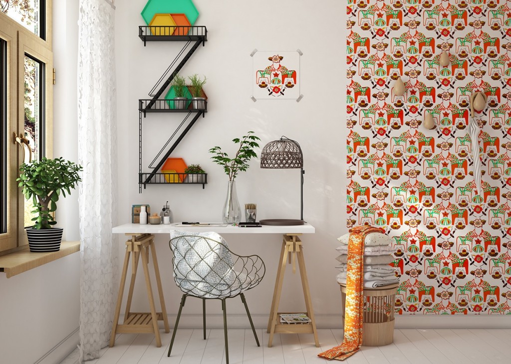 stylish-fun-wallpaper | Interior Design Ideas