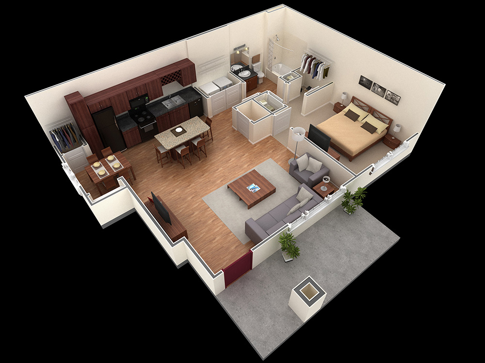 25 One Bedroom House Apartment Plans 25 One Bedroom House Apartment Plans
