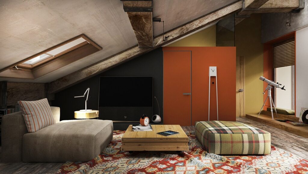 3 Creative Top Floor Rooms with Wood Accents