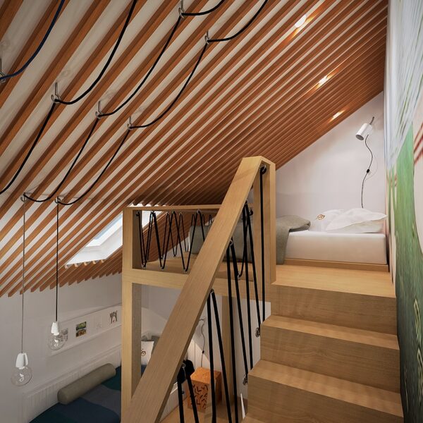 3 Creative Top Floor Rooms with Wood Accents