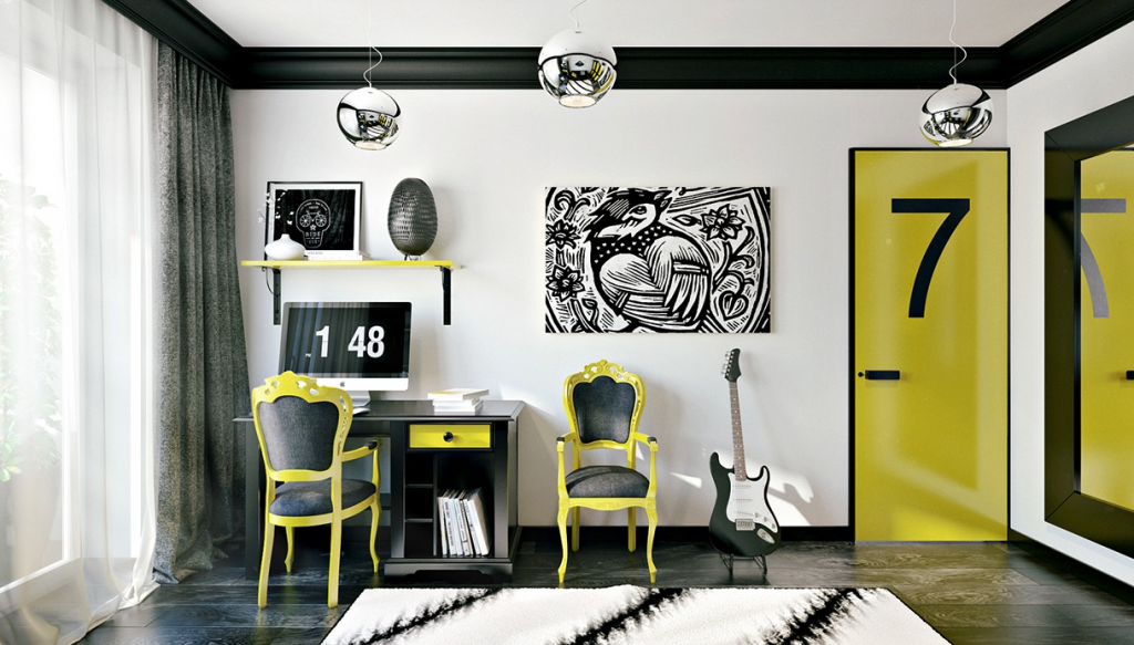 black-and-yellow-home | Interior Design Ideas
