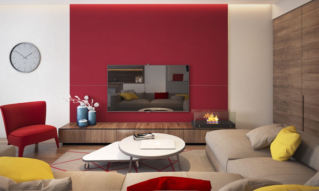 red-accent-wall | Interior Design IdeasInterior Design Ideas.