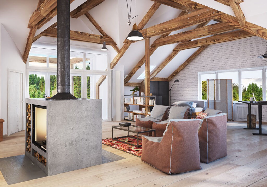 4 Stylish Homes with Slanted Ceilings