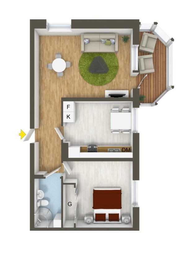 40 More 1 Bedroom Home Floor Plans