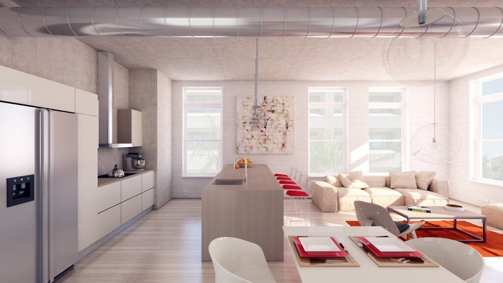 Stylish Exposed Brick Wall Lofts