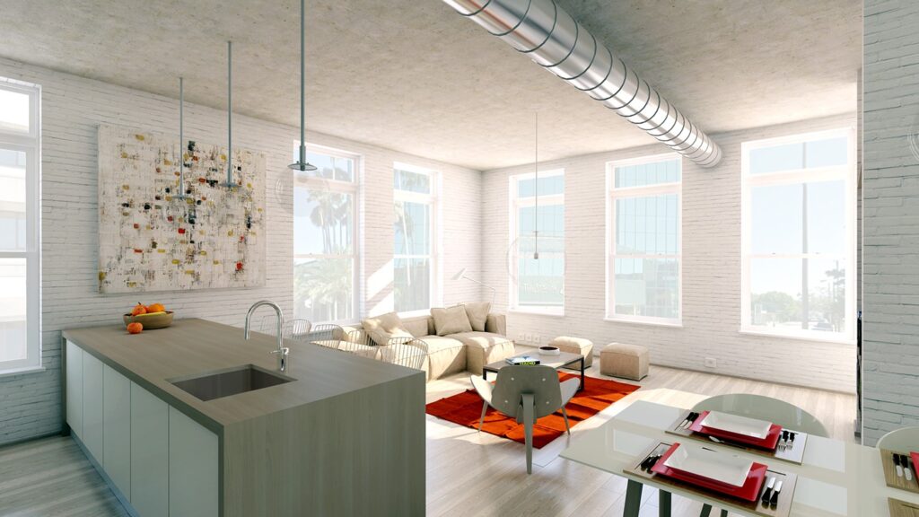 Stylish Exposed Brick Wall Lofts