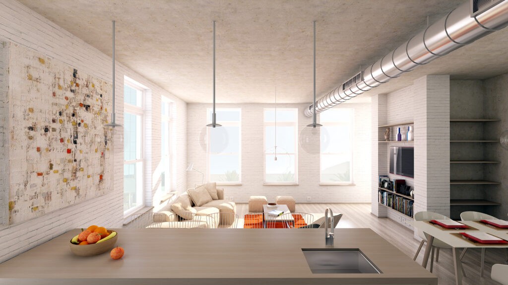 Stylish Exposed Brick Wall Lofts