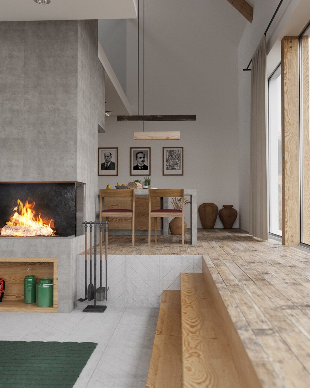 3 Stylish Modern Homes With Dark Red Accents