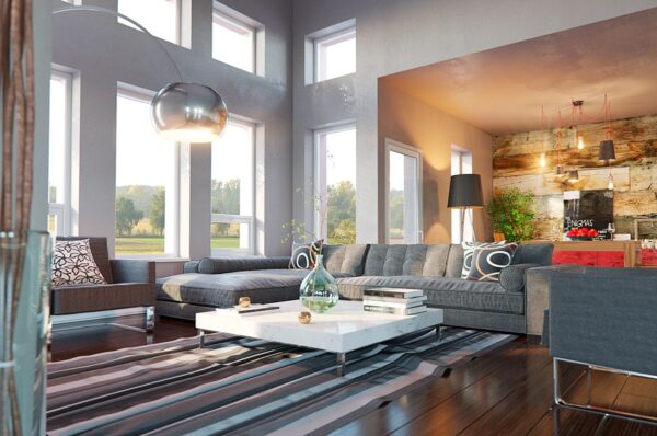 3 Stylish Modern Homes With Dark Red Accents