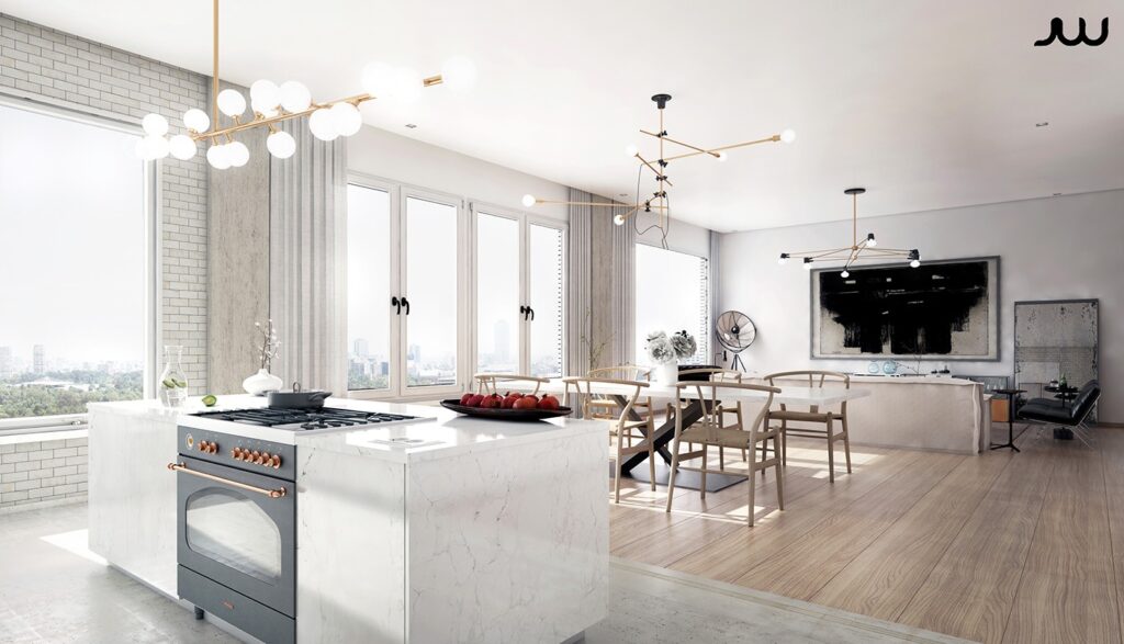 luxurious open floor plan apartment | Interior Design Ideas