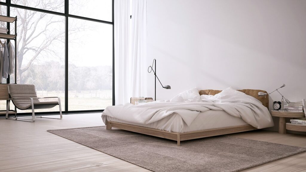 low minimalist bedroom theme | Interior Design Ideas