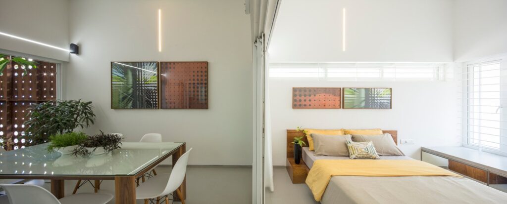 A Gorgeous Home Split By A Covered Garden Atrium