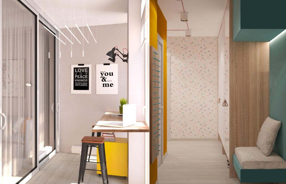 Colour-blocking: Creating room in small spaces