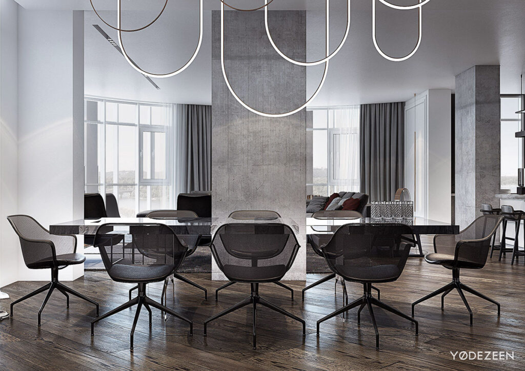 modern dining room layout | Interior Design Ideas