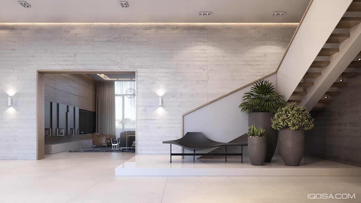 center stringer luxury staircase inspiration | Interior Design Ideas