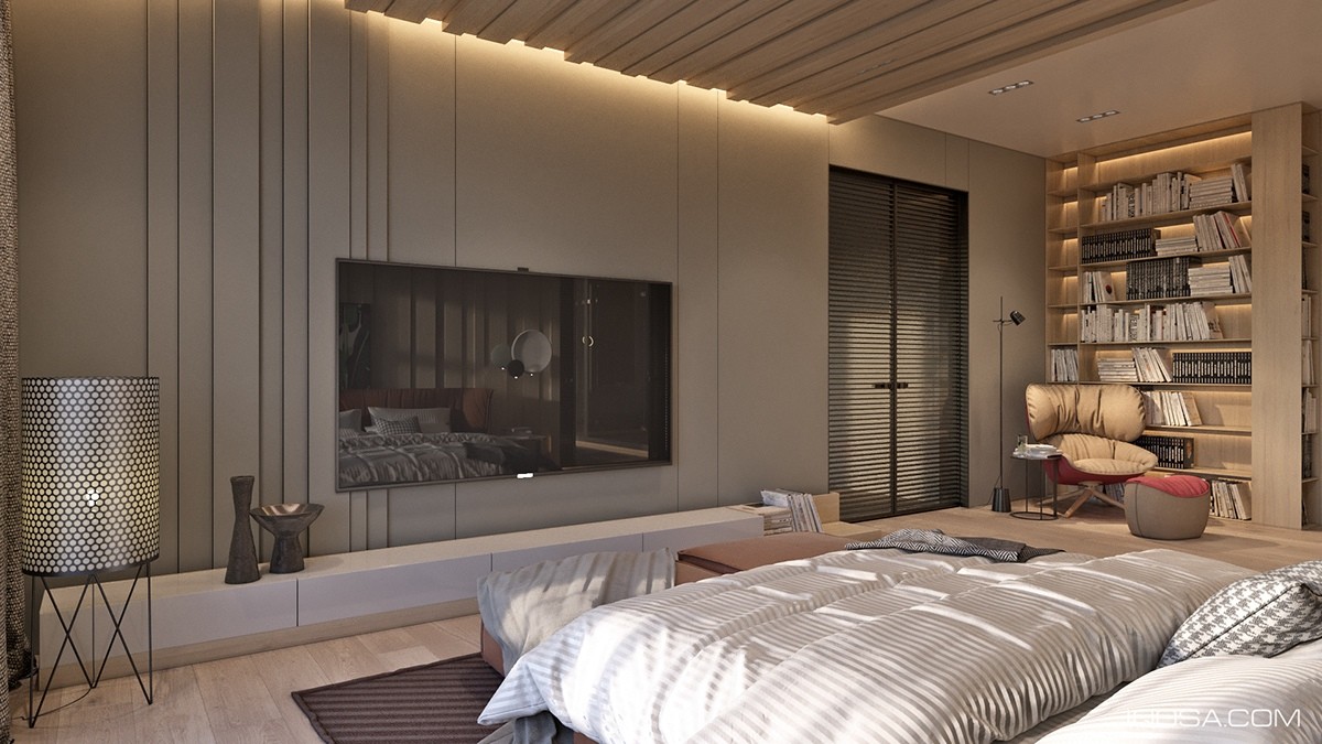 comfortable home library in bedroom | Interior Design Ideas