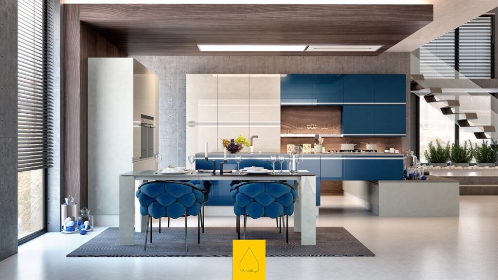50 Modern Kitchen Designs That Use Unconventional Geometry