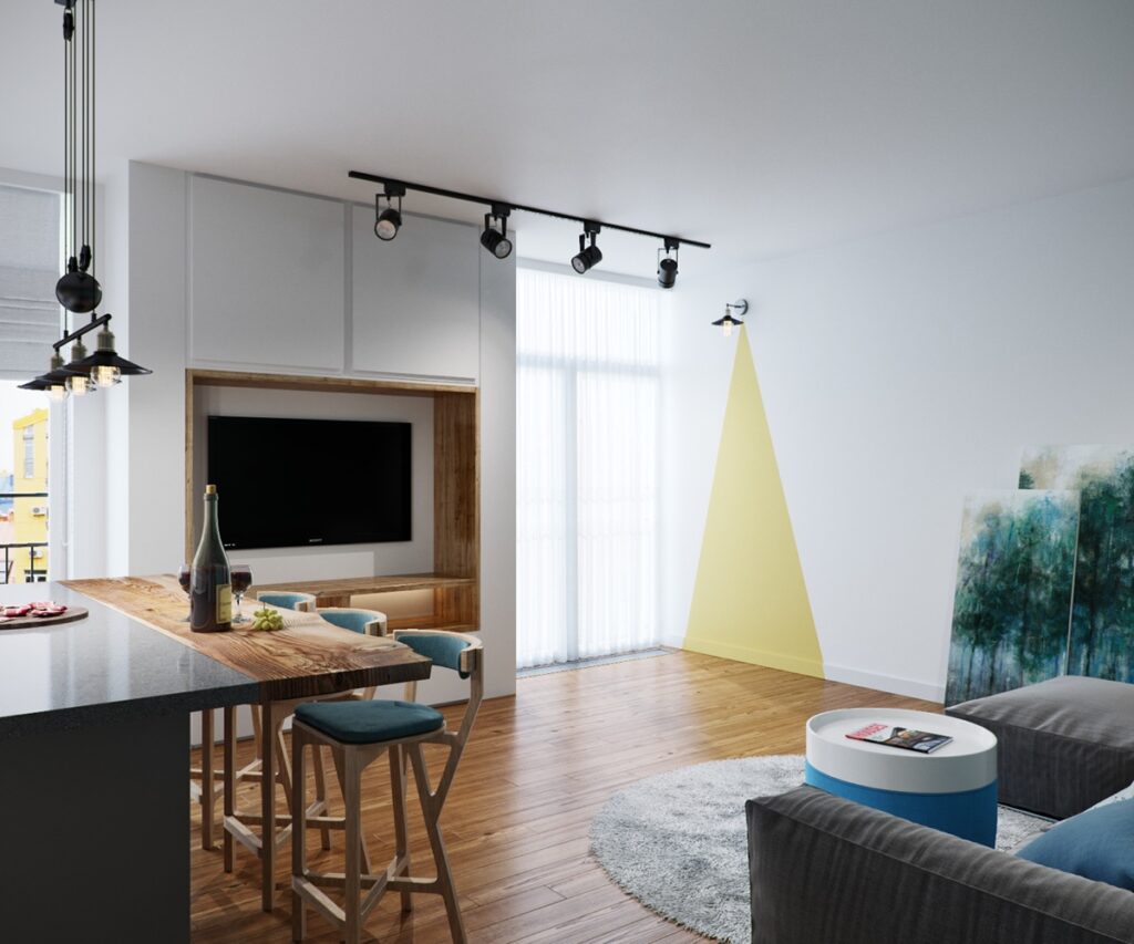 cute blue and yellow design theme | Interior Design Ideas