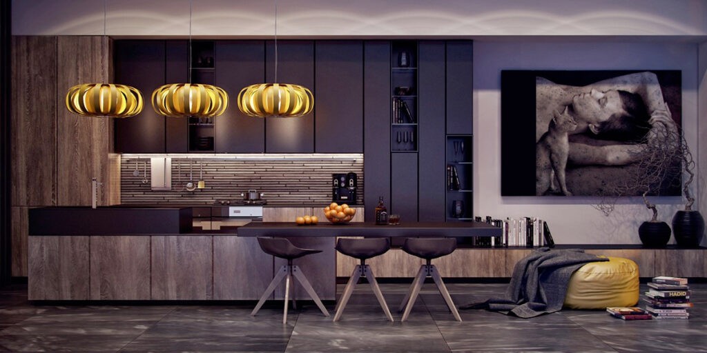 50 Modern Kitchen Designs That Use Unconventional Geometry