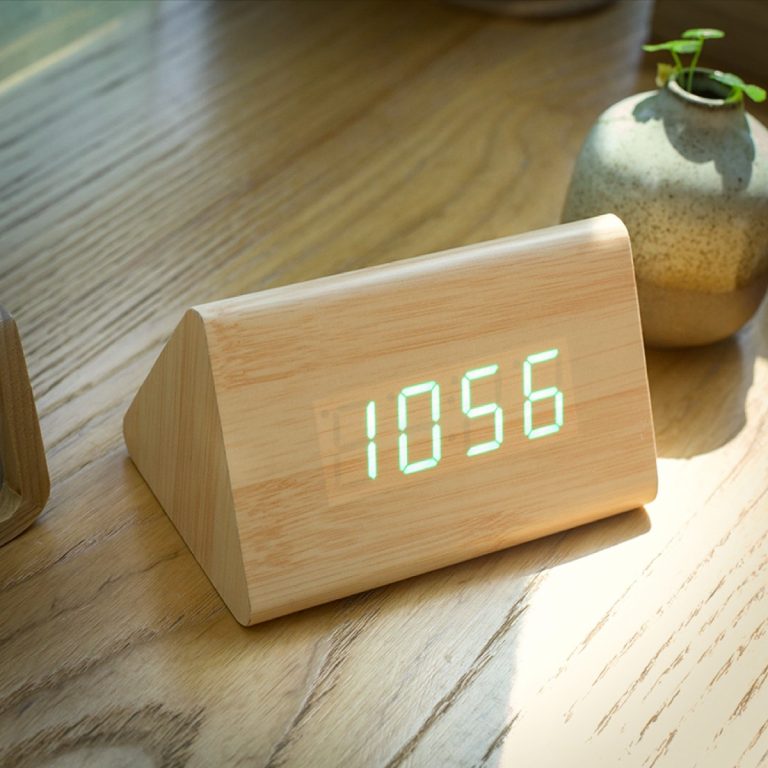 triangular bamboo modern alarm clock | Interior Design Ideas triangular bamboo modern alarm clock | Interior Design Ideas