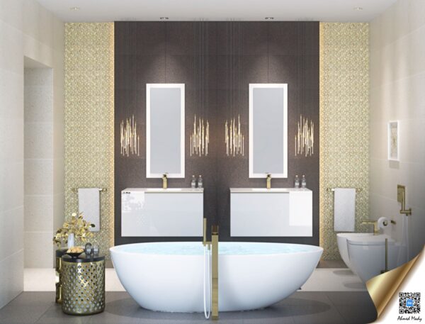 Gold Bathrooms | Interior Design Ideas