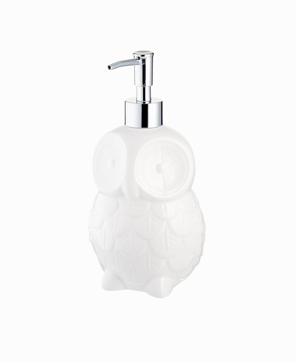 ceramic owl white soap pump | Interior Design Ideas