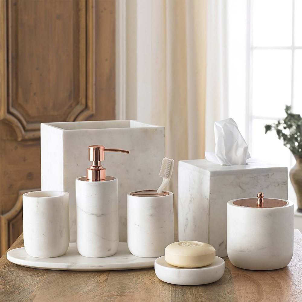 set of eight marble soap dispenser | Interior Design Ideas