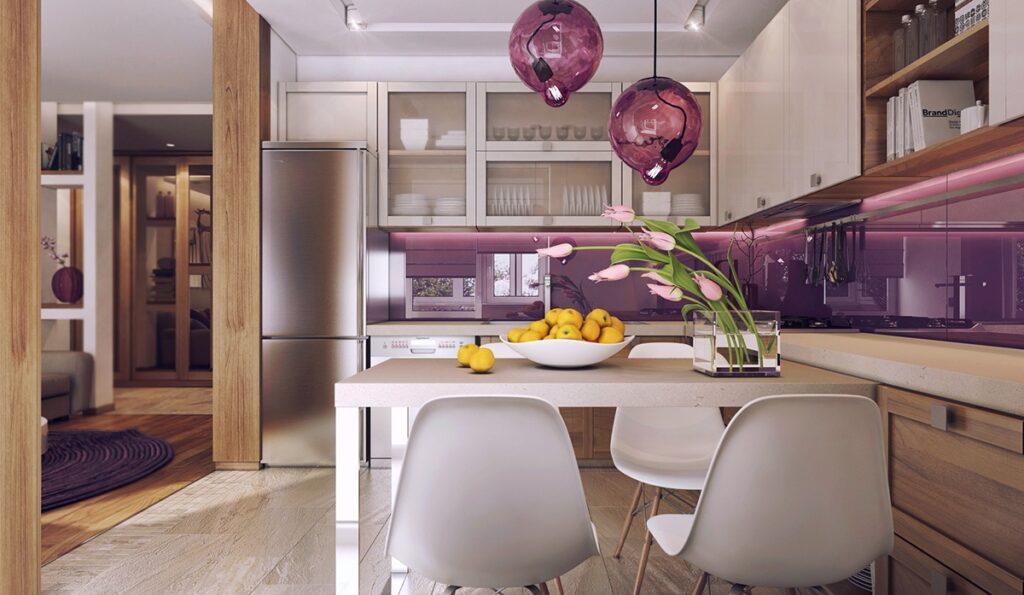 purple kitchen interior design | Interior Design Ideas