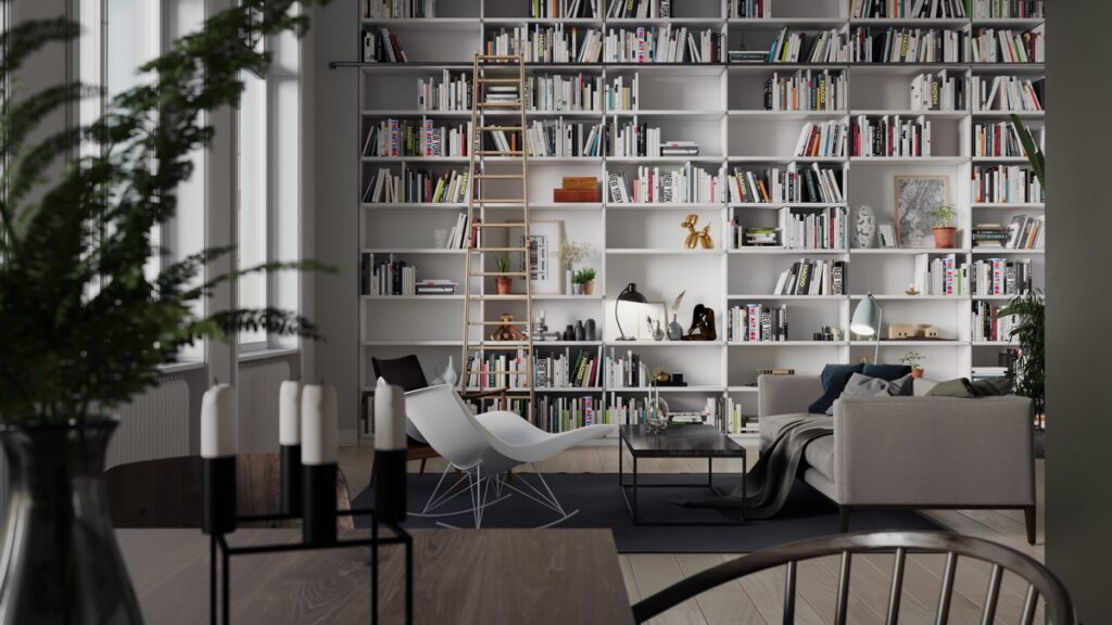 White bookcase | Interior Design Ideas