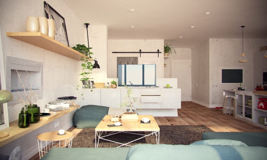 2-Bedroom Modern Apartment Design Under 100 Square Meters: 2 Great Examples