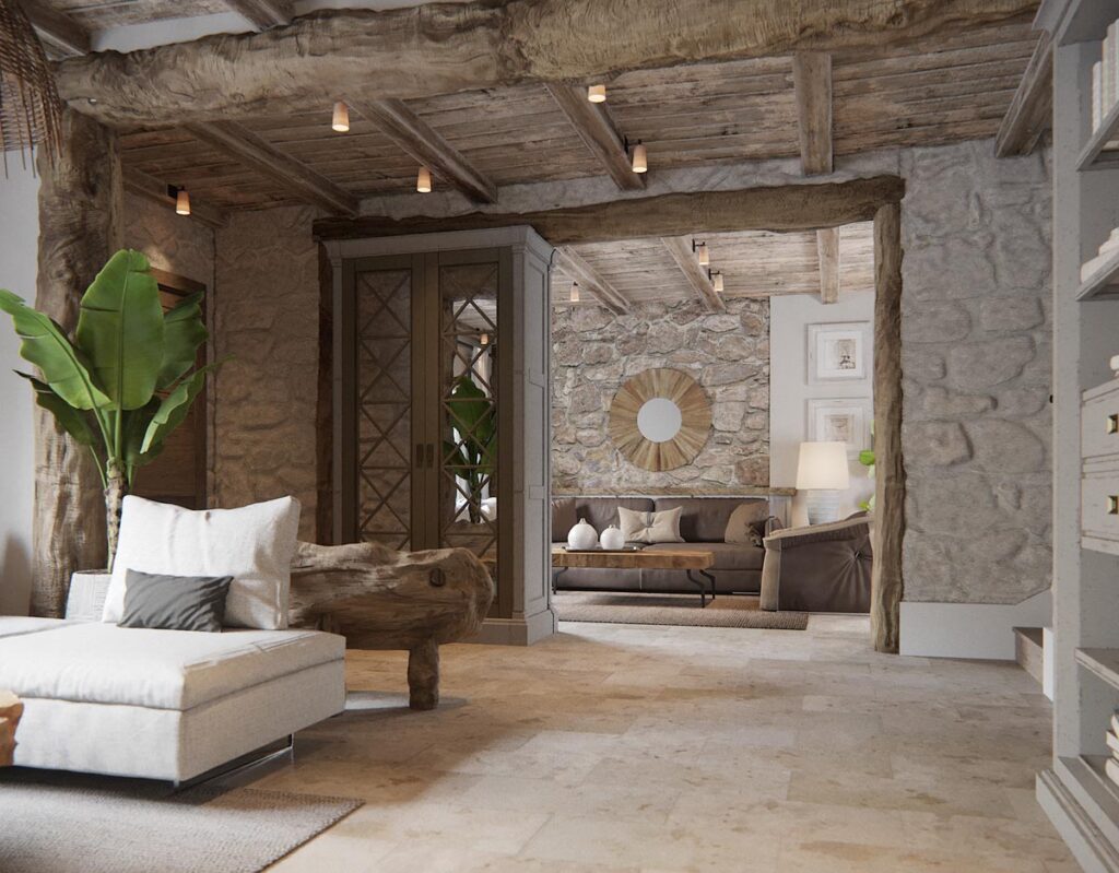 2 Homes in Mediterranean Rustic Chic