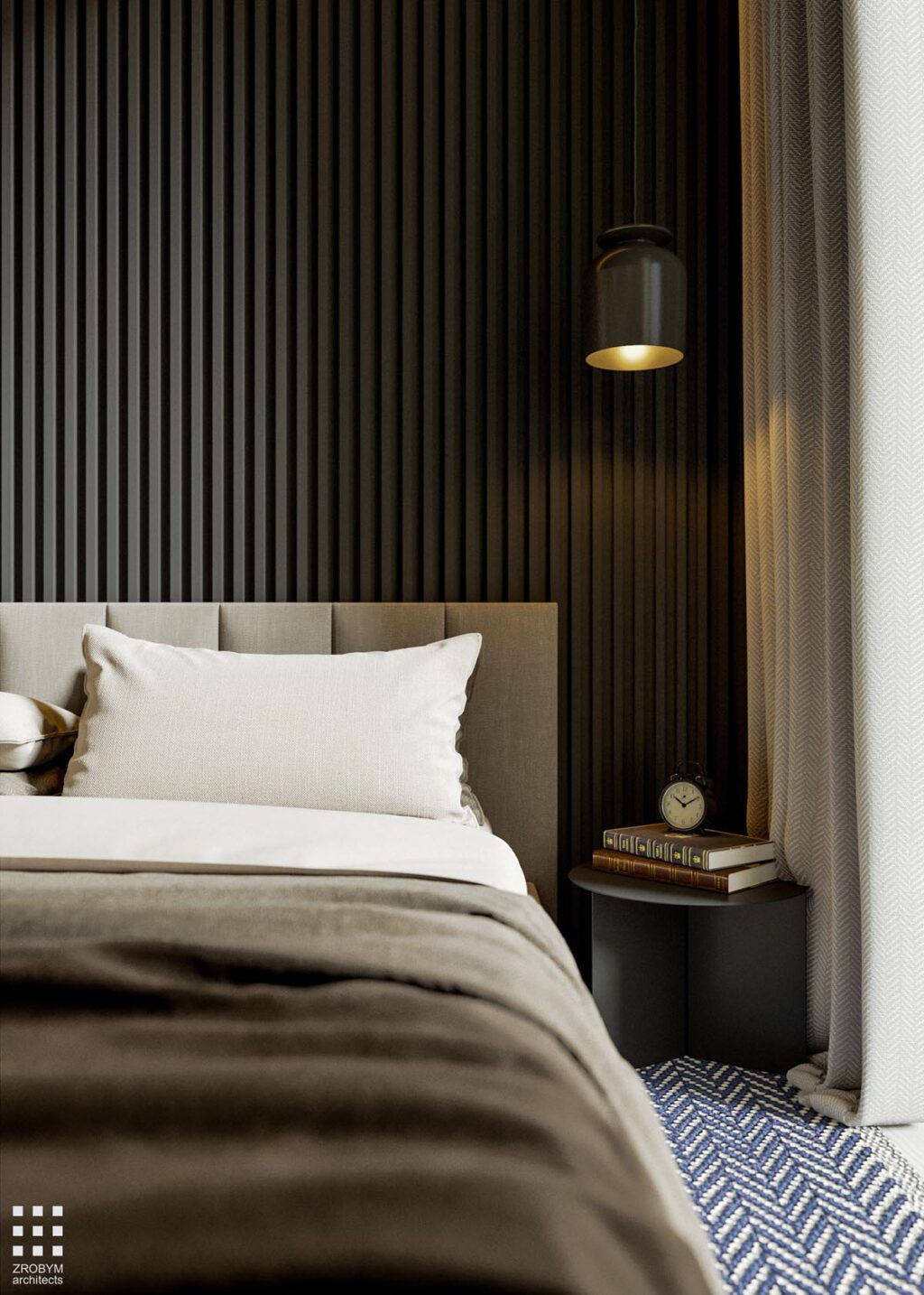 A Two-Story Home with a Sleek Gray Color Palette