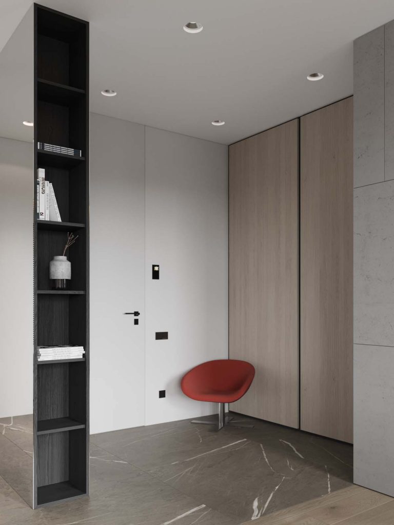 red reading stool | Interior Design Ideas