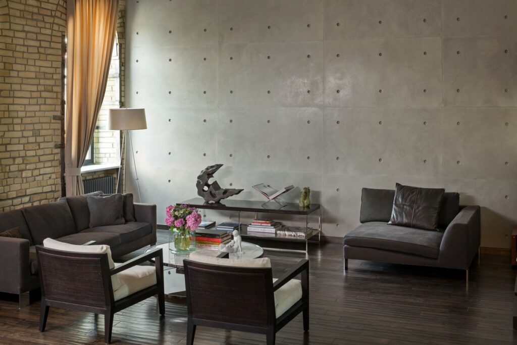 40 Stylish Living Rooms That Use Concrete To Stand Out